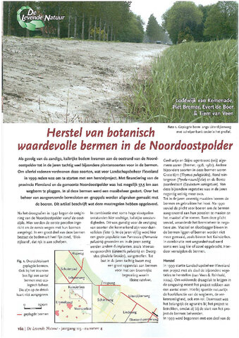 Herstel van botanisch waardevolle bermen in de Noordoostpolder | Ecopedia